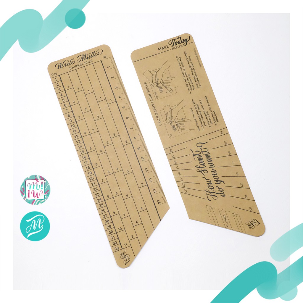 Journal Rule ที่คั่นหนังสือ ไม้บรรทัด + Calligraphy Ruler for Bullet ...