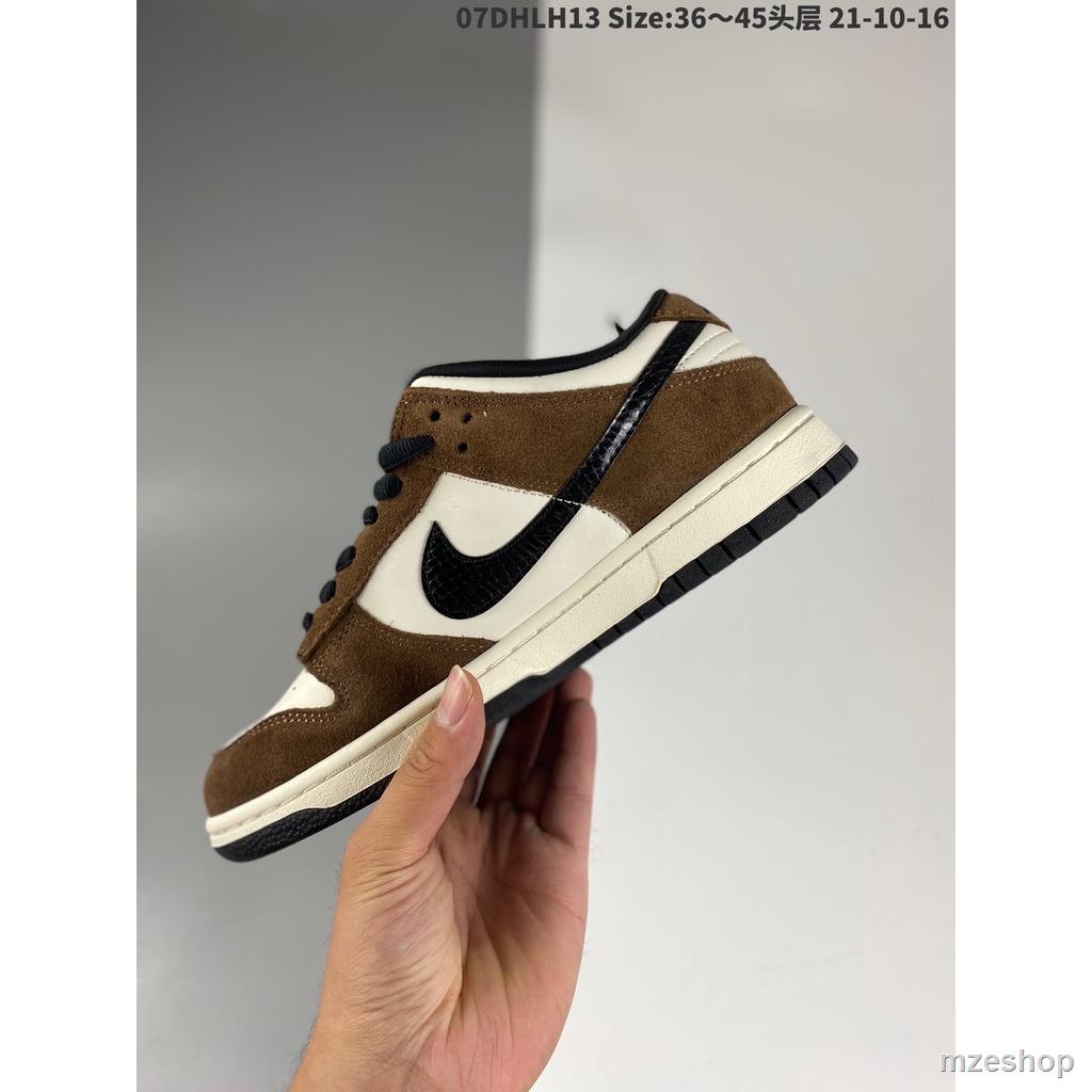 พรีเมียม Nike SB Dunk Low Pro Trail End Brown รองเท้าลำลองส้นเตี้ย ...