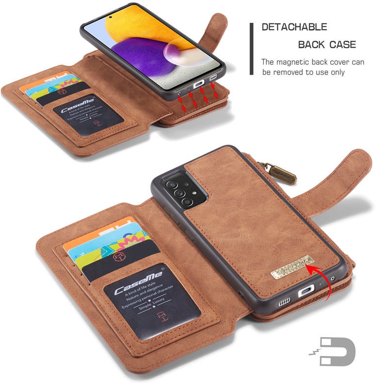 Luxury Leather Flip Phone Case For Samsung Galaxy A72 A52 S22 S21 Ultra S20 Plus S10 S9 Note 20 ...