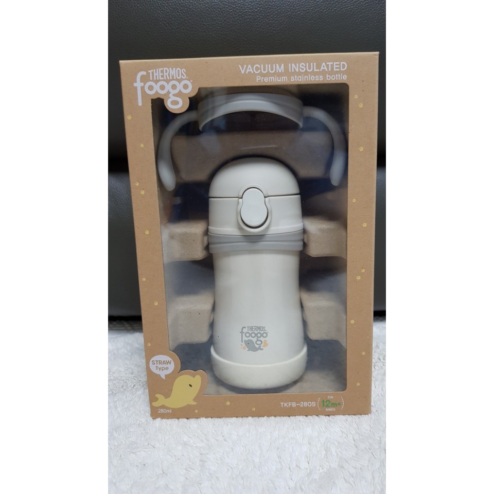 Thermos Foogo Premium Straw Stainless Bottle 280ml for Baby and Kids ...