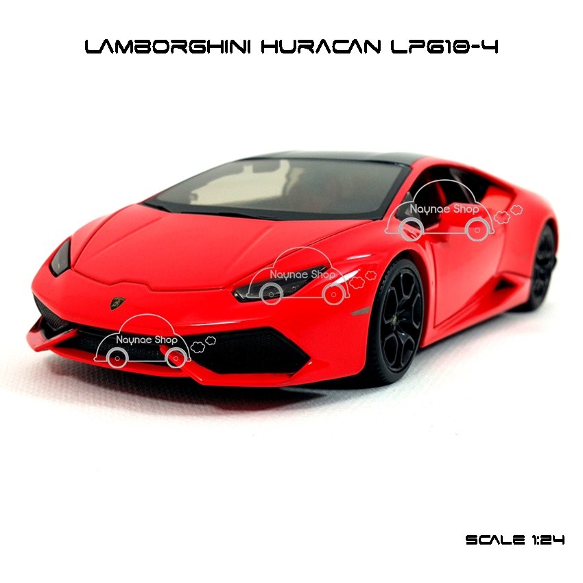 โมเดลรถ LAMBORGHINI HURACAN LP610-4 สีส้ม (Scale 1:24) | Shopee Thailand