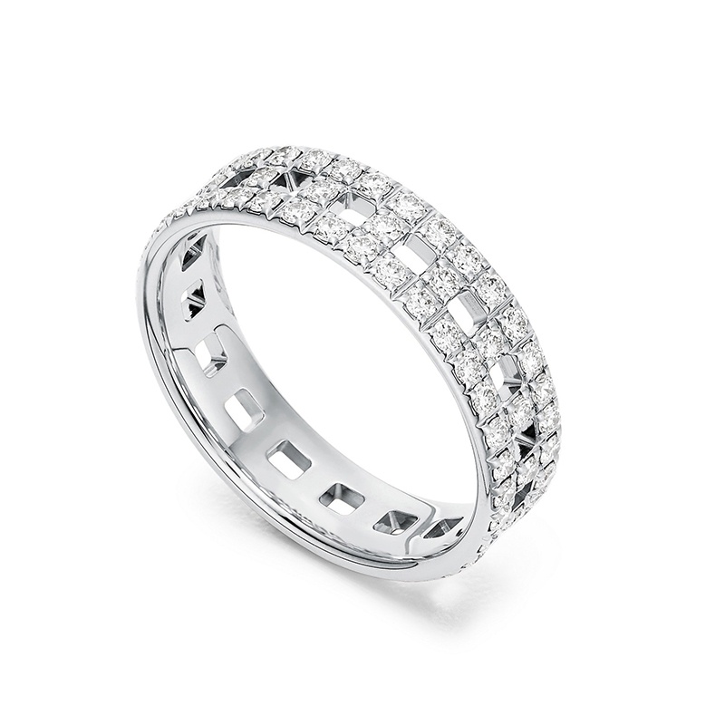 925 Sterling Silver Jewelry Electroplating 18K Hollow Gold True Ring ...