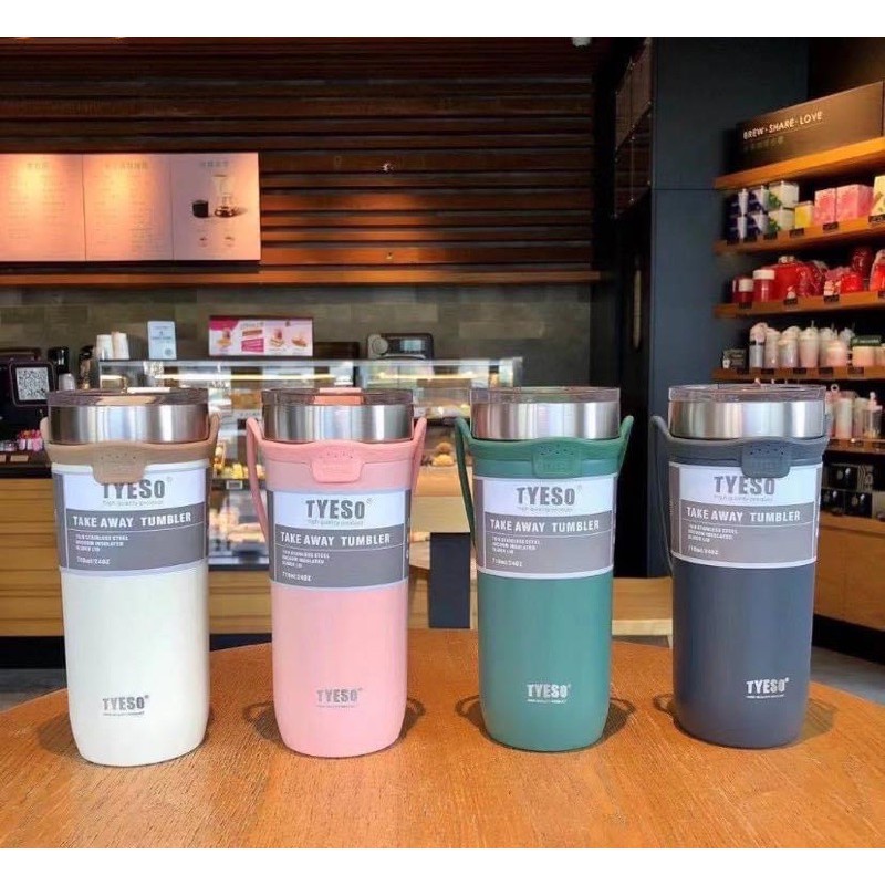 พร้อมส่งแก้วTyeso(ไท่โซ)เก็บความเย็น-ร้อนได้ขนาด710ml.และ550ml. - all_season_shop - ThaiPick