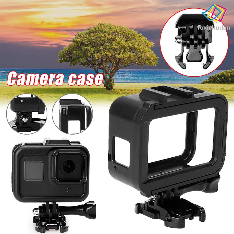 fcd เคสกรอบพลาสติกเปิดด้านข้างพร้อมขาตั้งสําหรับ gopro8 hero camera ...