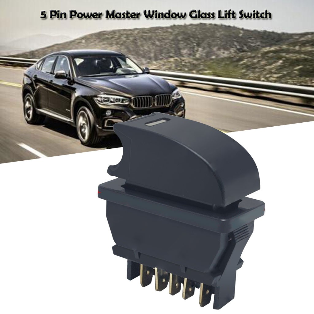 Auto Car 5 Pin Power Master Window Glass Lift Switch Button Controller ...