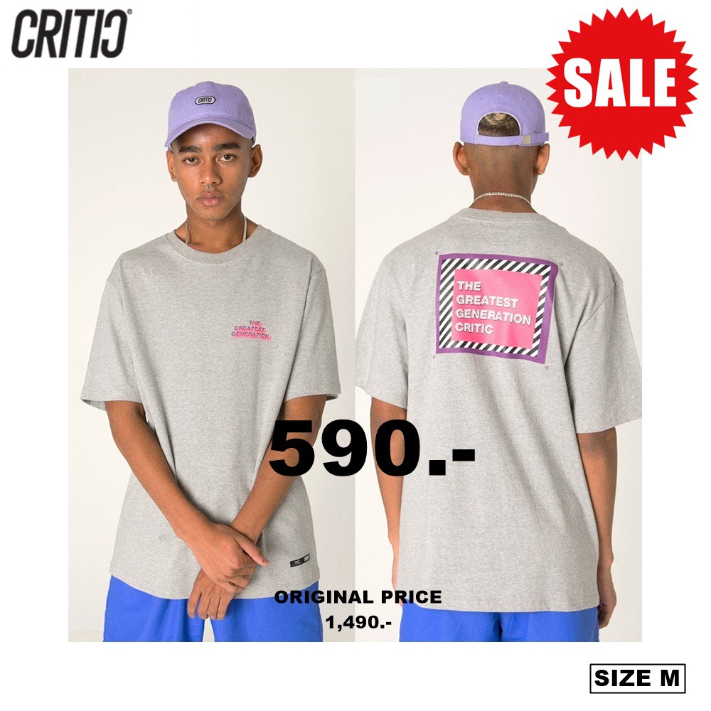 พร้อมส่ง CRITIC TGGBOX T-SHIRT (Grey M) - byslab - ThaiPick