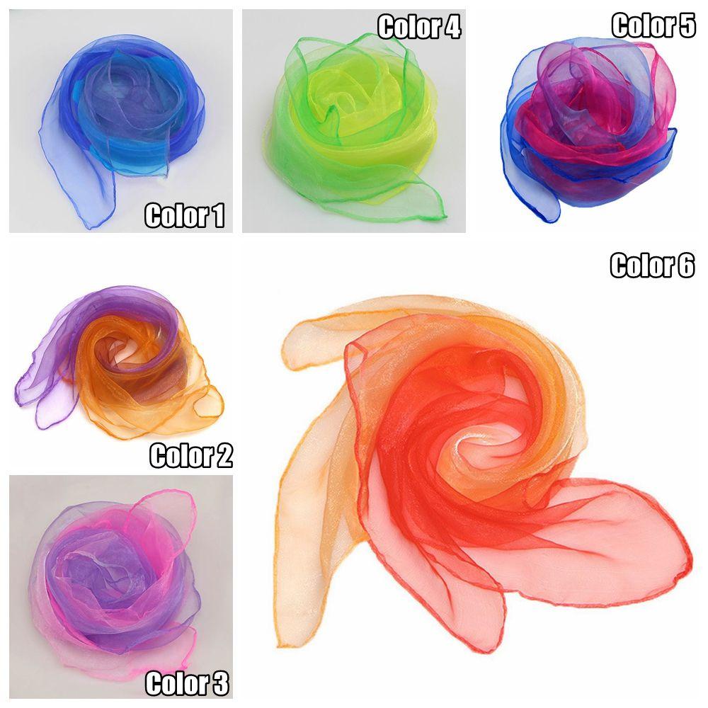 SIMPLE Solid Color Gradient Color Dancing Scarf for Handbag Dance ...