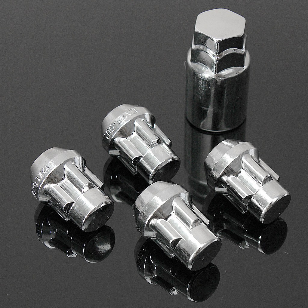 4X 12X1.5Mm Alloy Wheel Lock Nuts 60 Taped Security Bolts Key Anti ...
