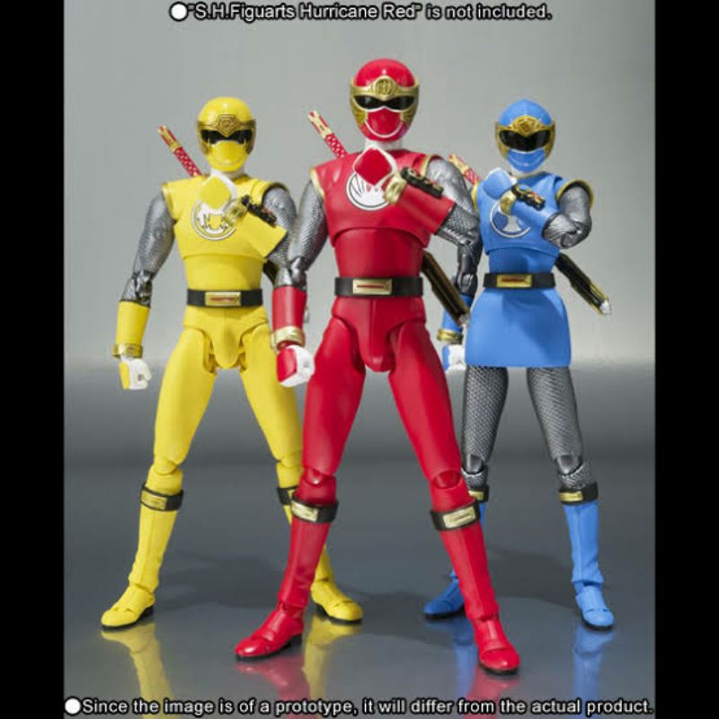 ☣️ NEW Hurricanger Hurricane Red & Blue & Yellow S.H.Figuarts SHF ...