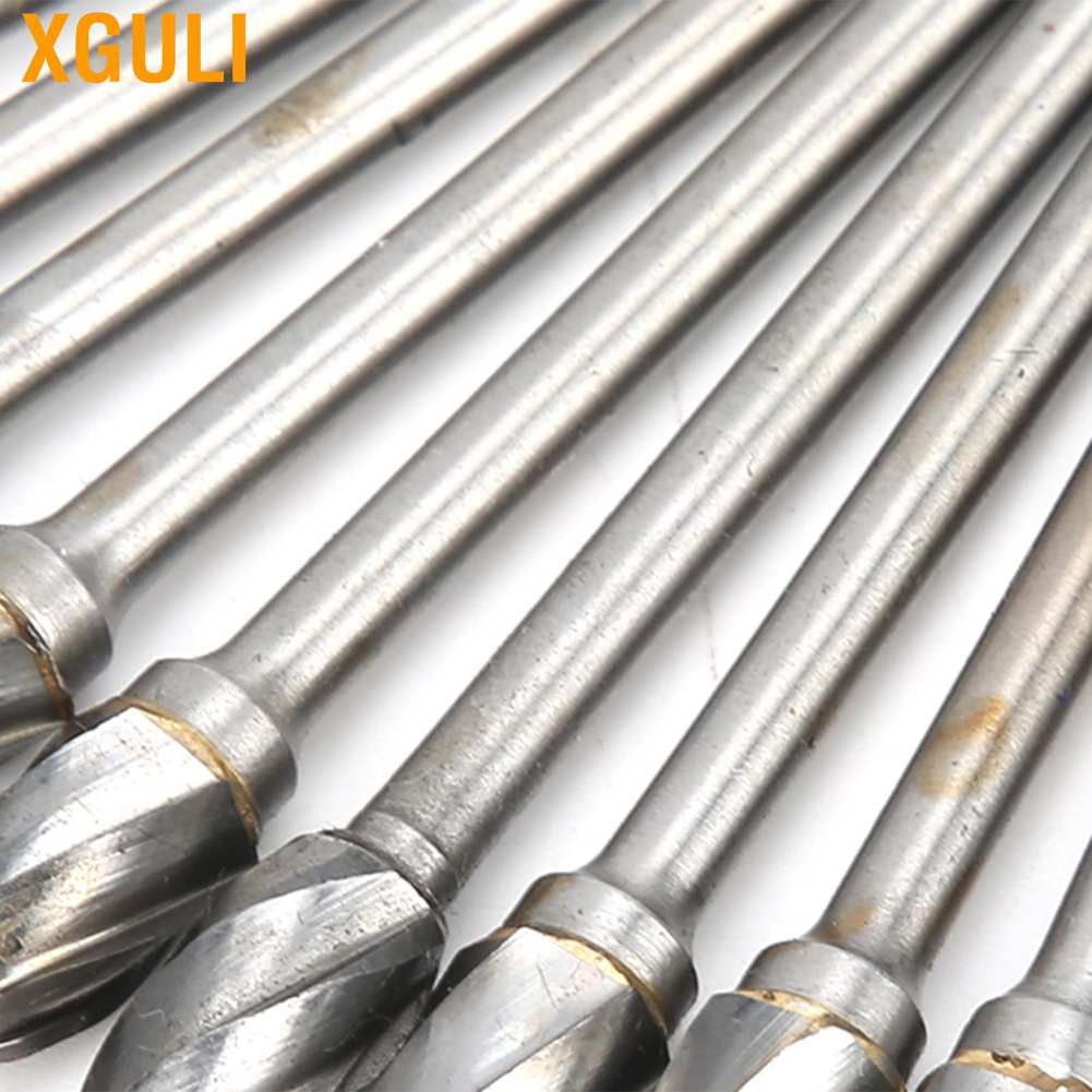 Xguli 10Pcs Rotary Burr Bits Single Flute Roughing Grind Cutter ...