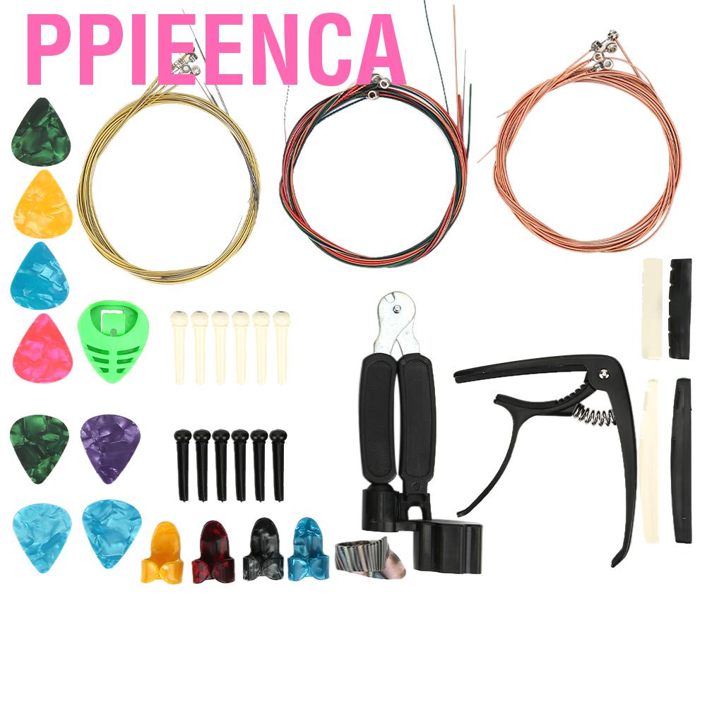 Ppieenca Guitar Strings Accessories Kit Acoustic Changing Include Capo ...