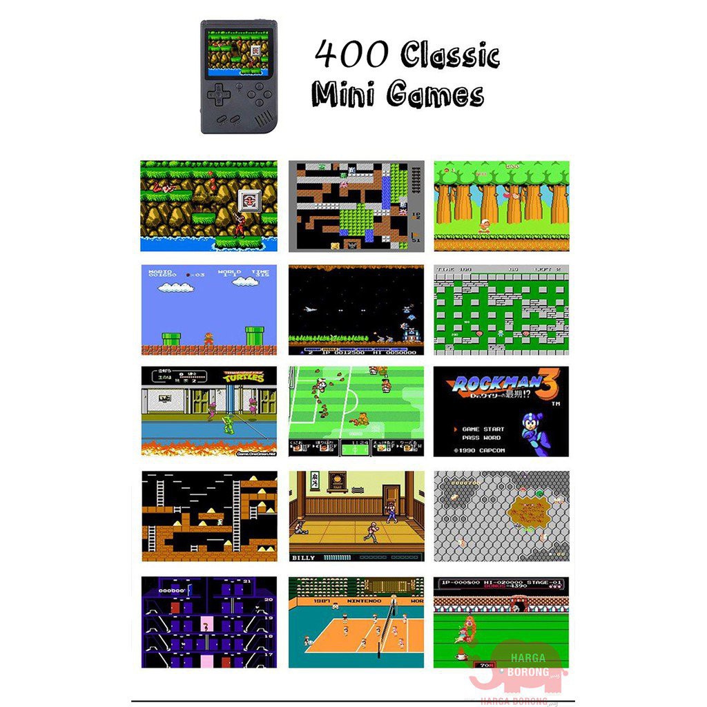 ijTe 400 Games Mini Retro Classic Handheld 8 Bit Gameboy Game Console 3 ...