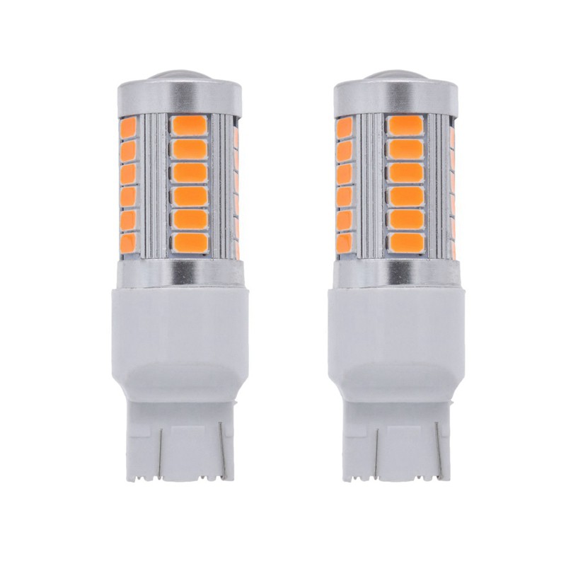 7443 T20 Led Bulbs Amber Yellow 900 Lumens Super Bright Turn Signals ...