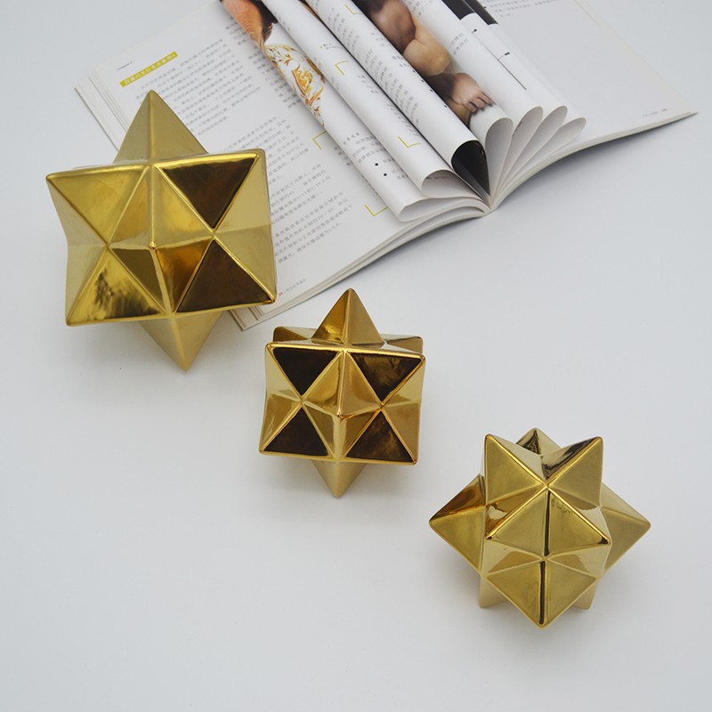 Crystal Nord gold star decoration ceramic American home accessories ...