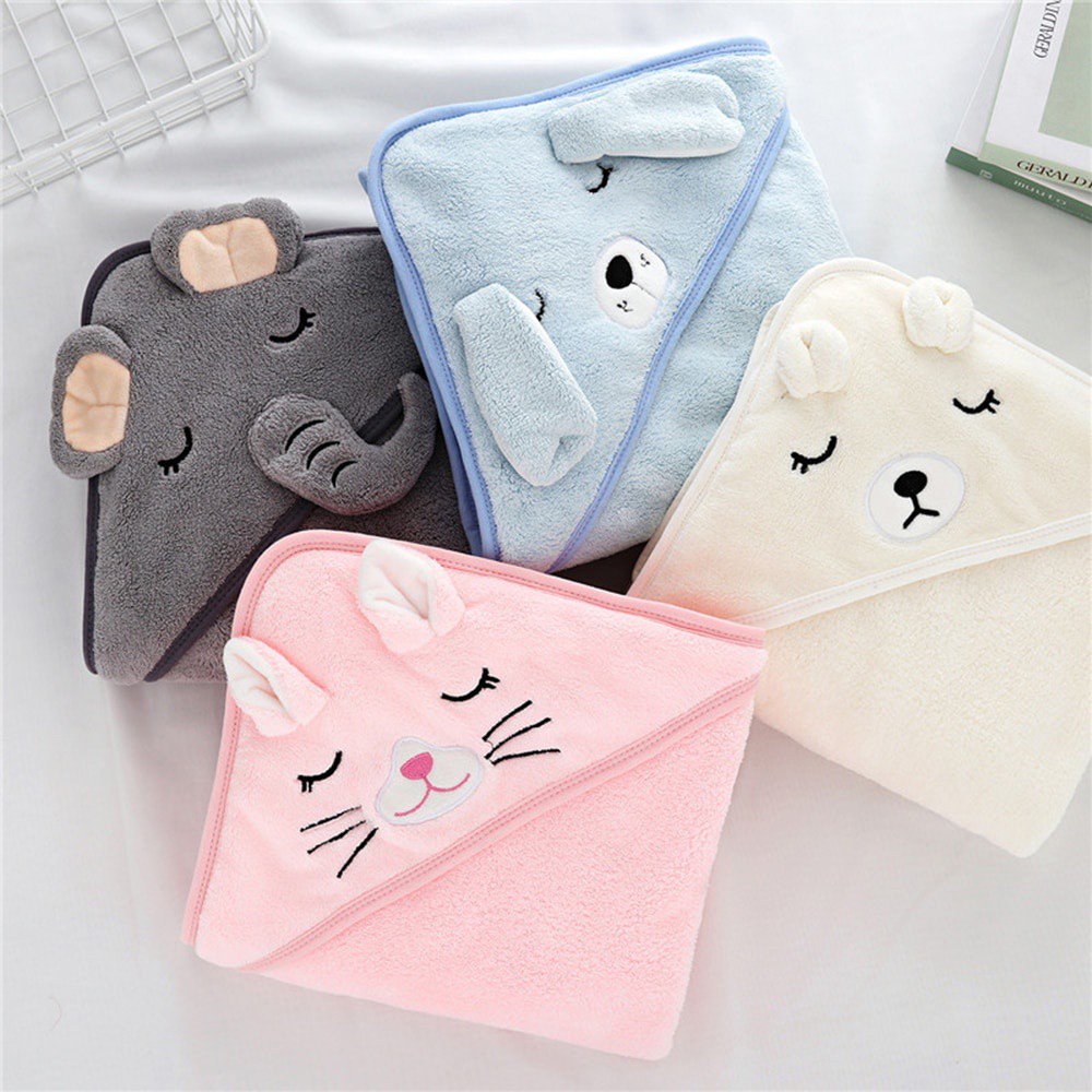 Toddler Baby Hooded Towels Newborn Kids Bathrobe Super Soft Bath Towel ...