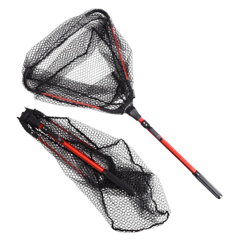 Landing Net Fishing Net Foldable Fishing Net Telescopic Pole Handle ...