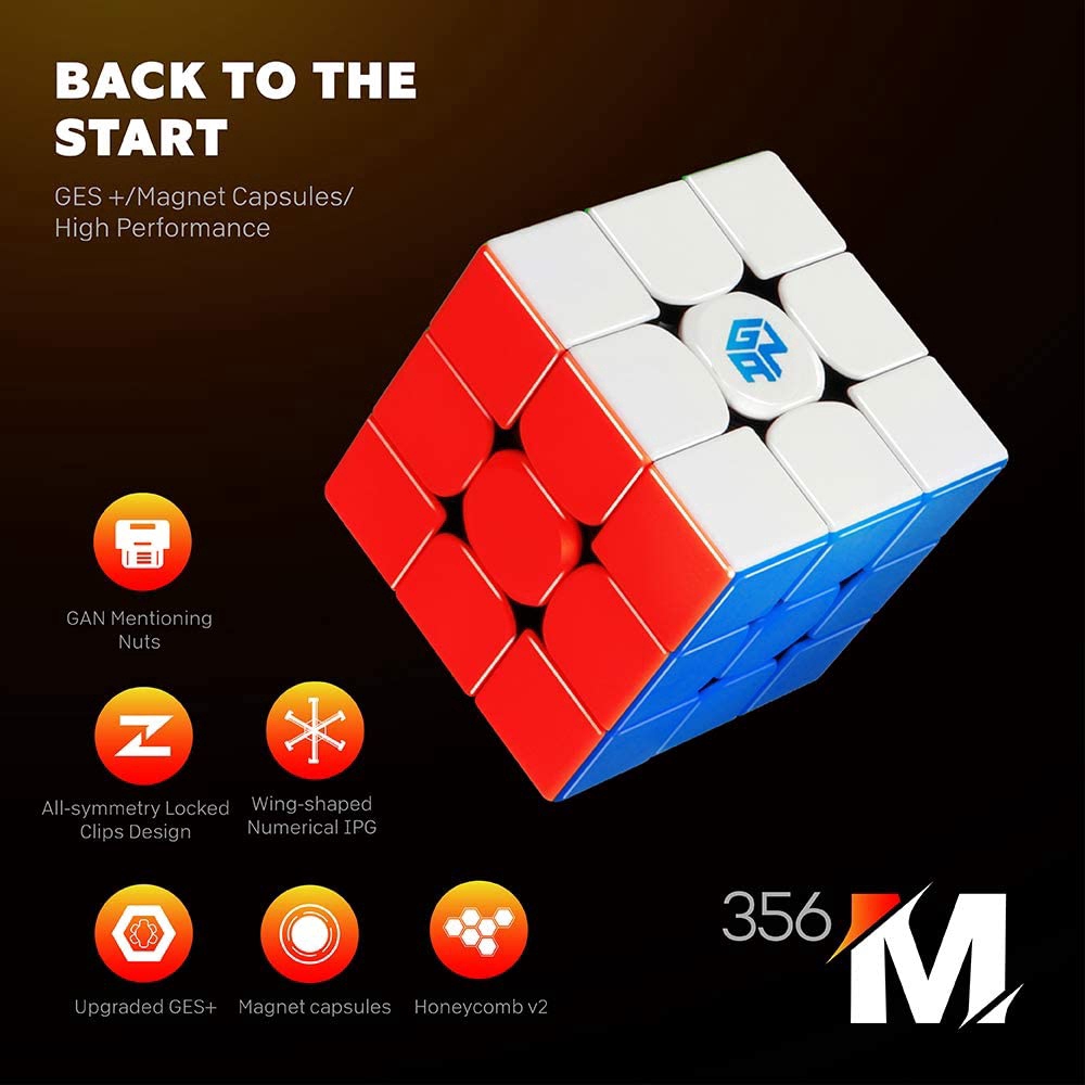 Gan 356 M Speed Cube รูบิค 3x3 แม่เหล็ก ลูกบาศก์แม่เหล็กปริศนา 356M ...