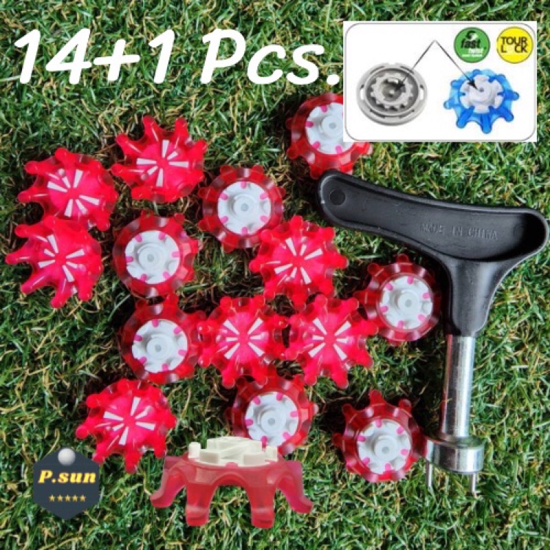 ปุ่มรองเท้ากอล์ฟ 14 pcs. ตัวไข Spikes golf cleats Fast Twist 3.0 tour ...
