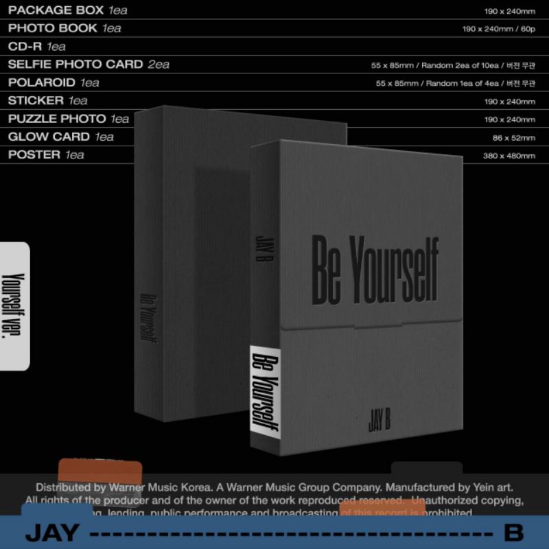 พร้อมส่งJAYB BeYourself 2ND EP ALBUM ได้การ์ด benefit ktown4u - bew528 - ThaiPick