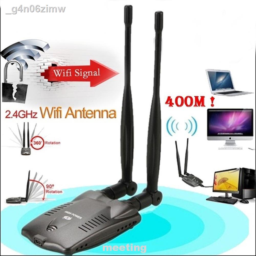 Long Range USB Wifi Adapter Dual Antenna Wireless Free Internet Ralink ...