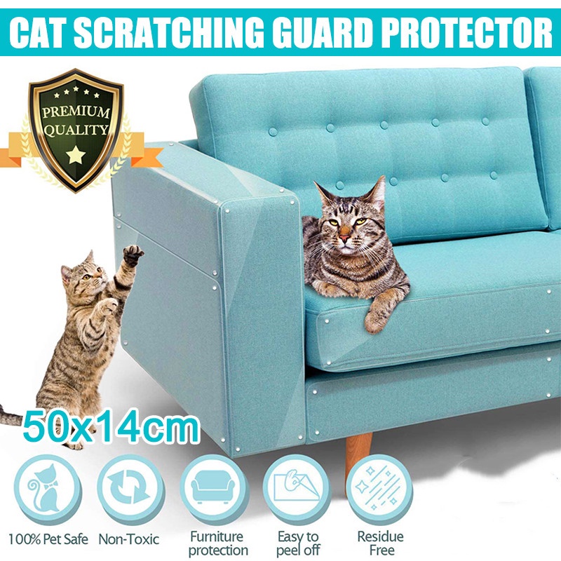 2Pcs Cat Scratch Guard Mat Pet Scratching 50x14cm Clawing Post Self ...