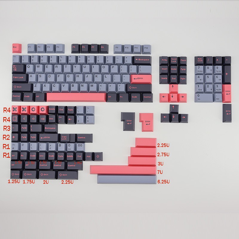 8008 ปุ่มกดคีย์บอร์ดสําหรับ Mx Mechanical Keyboard Ansi Iso Layout 64 ...
