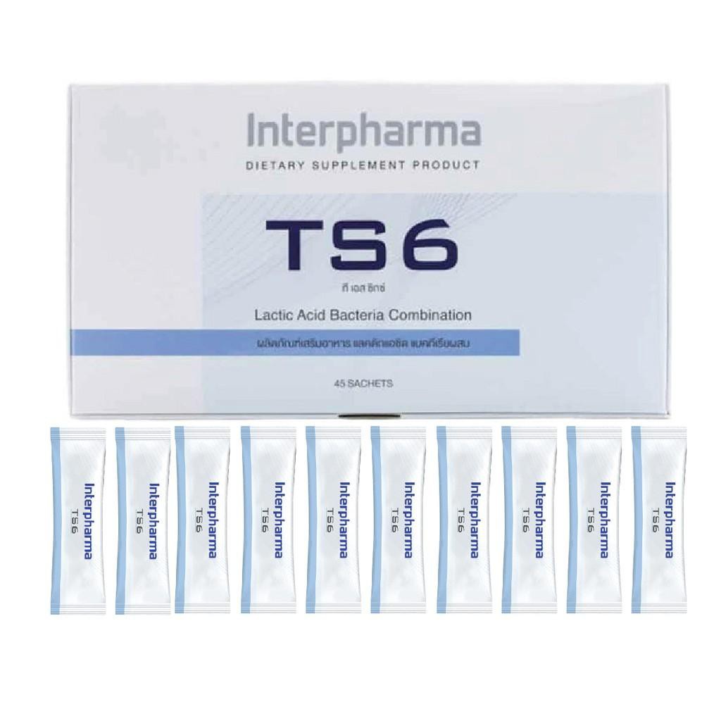 (ของแท้) Interpharma TS6 Probiotic ทีเอสหก โปรไบโอติก (45 sachets ...