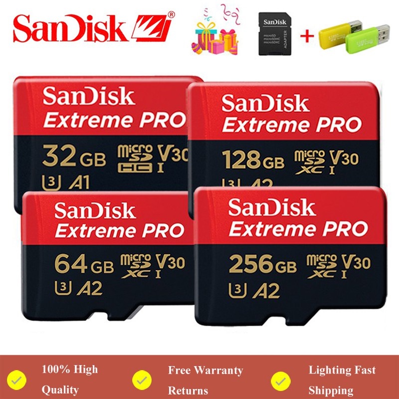 100 Brand U3 128GB SD card 16GB 64GB 256GB 512GB Memory Card C10 A2 ...
