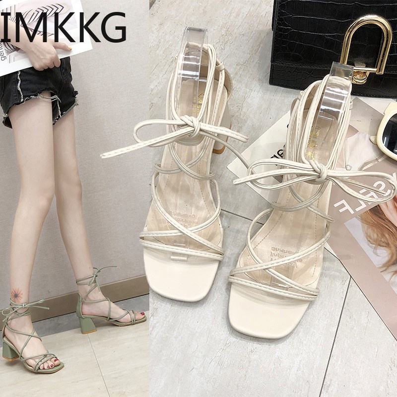 Summer Ankle Strap Women Sandals Ladies High Heels Female Gladiator