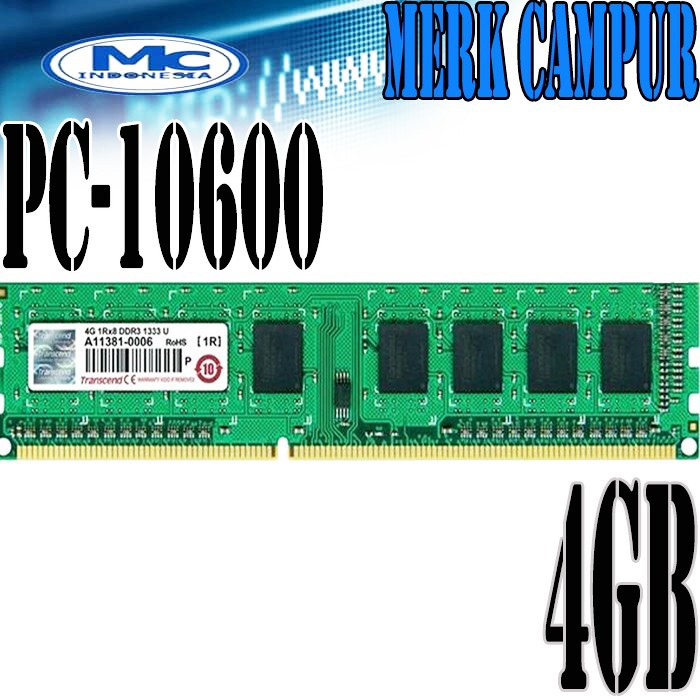 การ์ดหน่วยความจําคอมพิวเตอร์ Ddr 3 4GB PC-10600 - mid3skomput3r.th ...