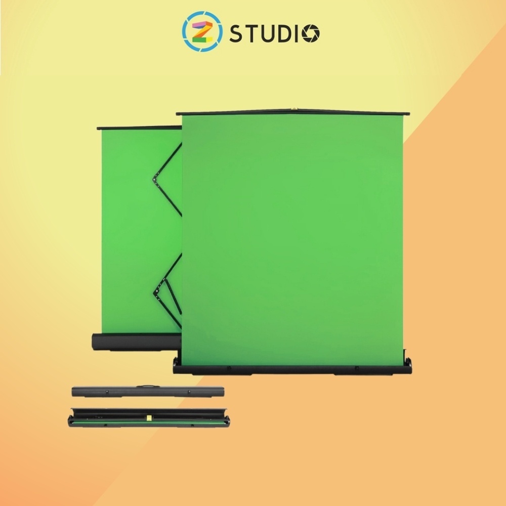 ฉากกรีนสกรีน 165X200 CM Green Screen Roll Up แบบสำเร็จรูป ม้วนเก็บได้ ...