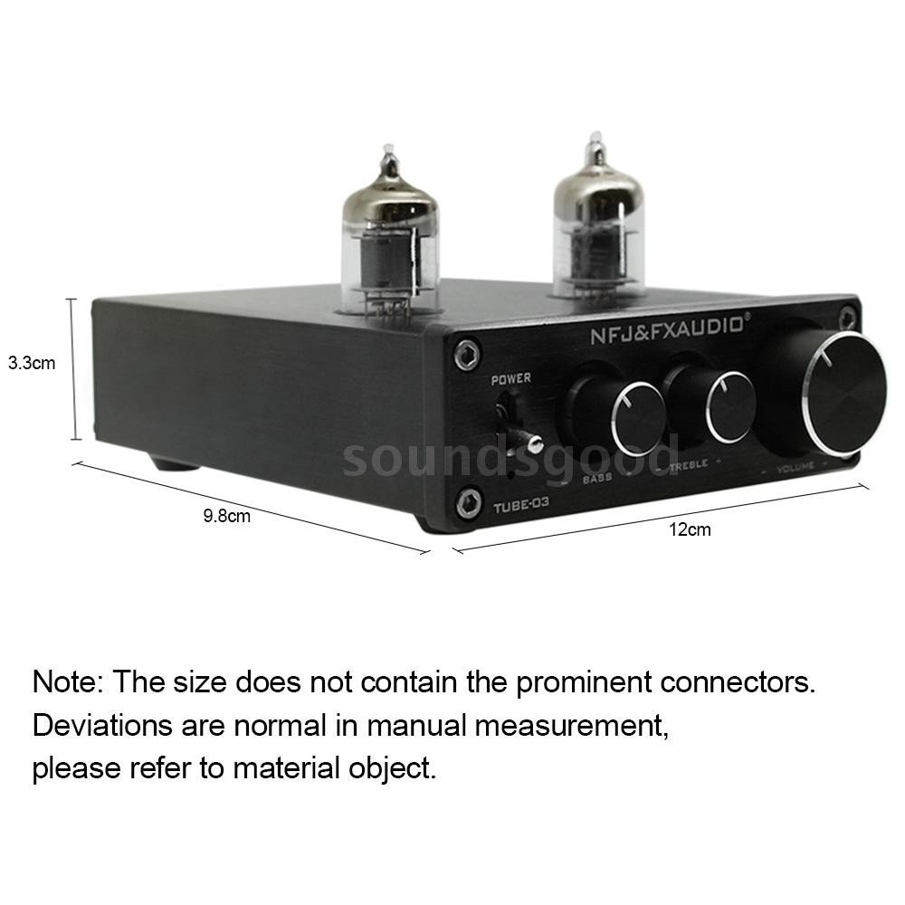 FX-AUDIO TUBE-03 Mini HiFi Audio Preamplifier 6K4 Vacuum Tube Amplifier ...