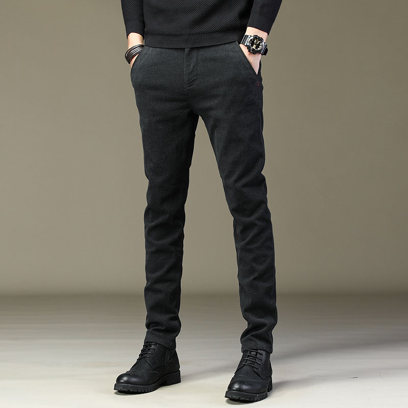 2020 new mens casual pants Trend Sports nine point versatile small leg ...