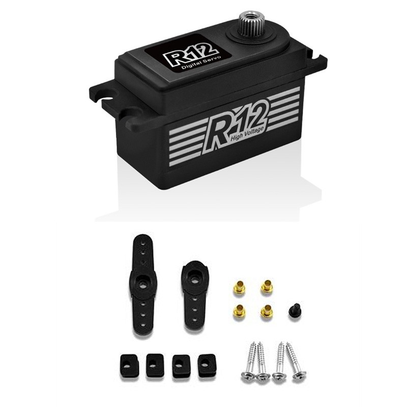 Power HD R12 12 KG High Torque Brushless Metal Gear Servo 6.0-8.4V for ...