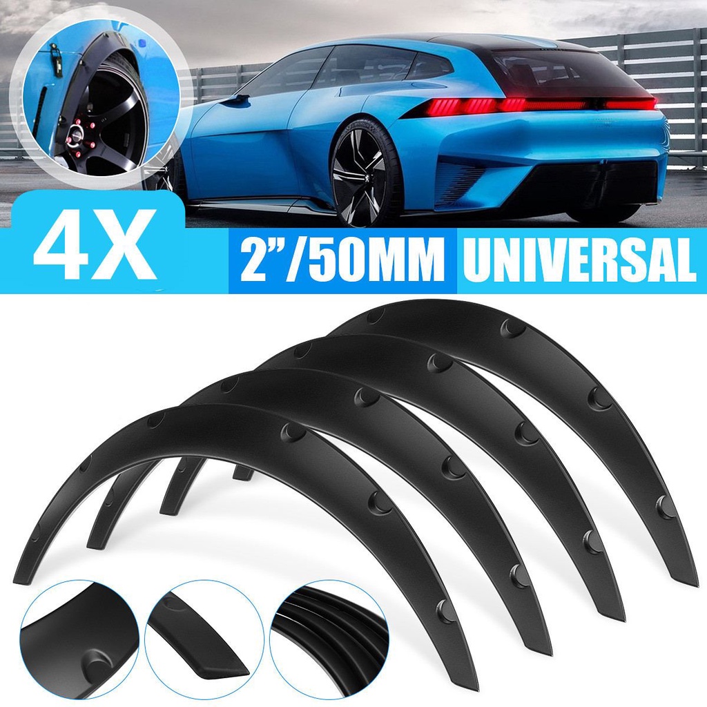 Universal 4x Car Wheel Arch Fender Flares Mudguard Mud Splash Guard ...
