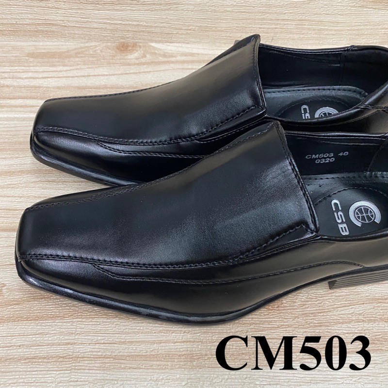 CSB CM 503 รองเท้าคัทชูหนัง (39-45) สีดำ - wilai1_shoe - ThaiPick