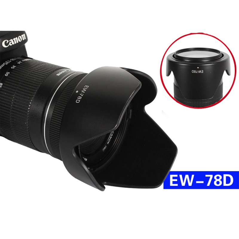 Lens Hood Canon EW-78D for EF-S 18-200mm f3.5-5.6 IS EF 28-200mm f3.5-5.6 USM - sskauto - ThaiPick