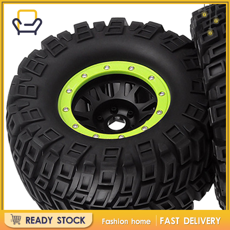 【Fashion home】17mm Hex Plastic Wheel Rims and Rubber Tires Set for BUSH ...