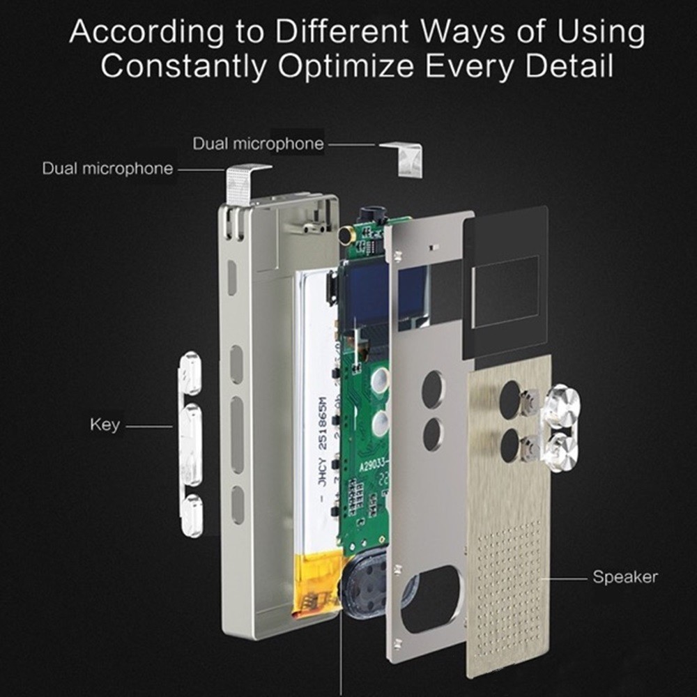 เครื่องบันทึกเสียงสเตอริโอ SK-222 ความจุภายใน8GB พร้อม FM MP3 WAV ...