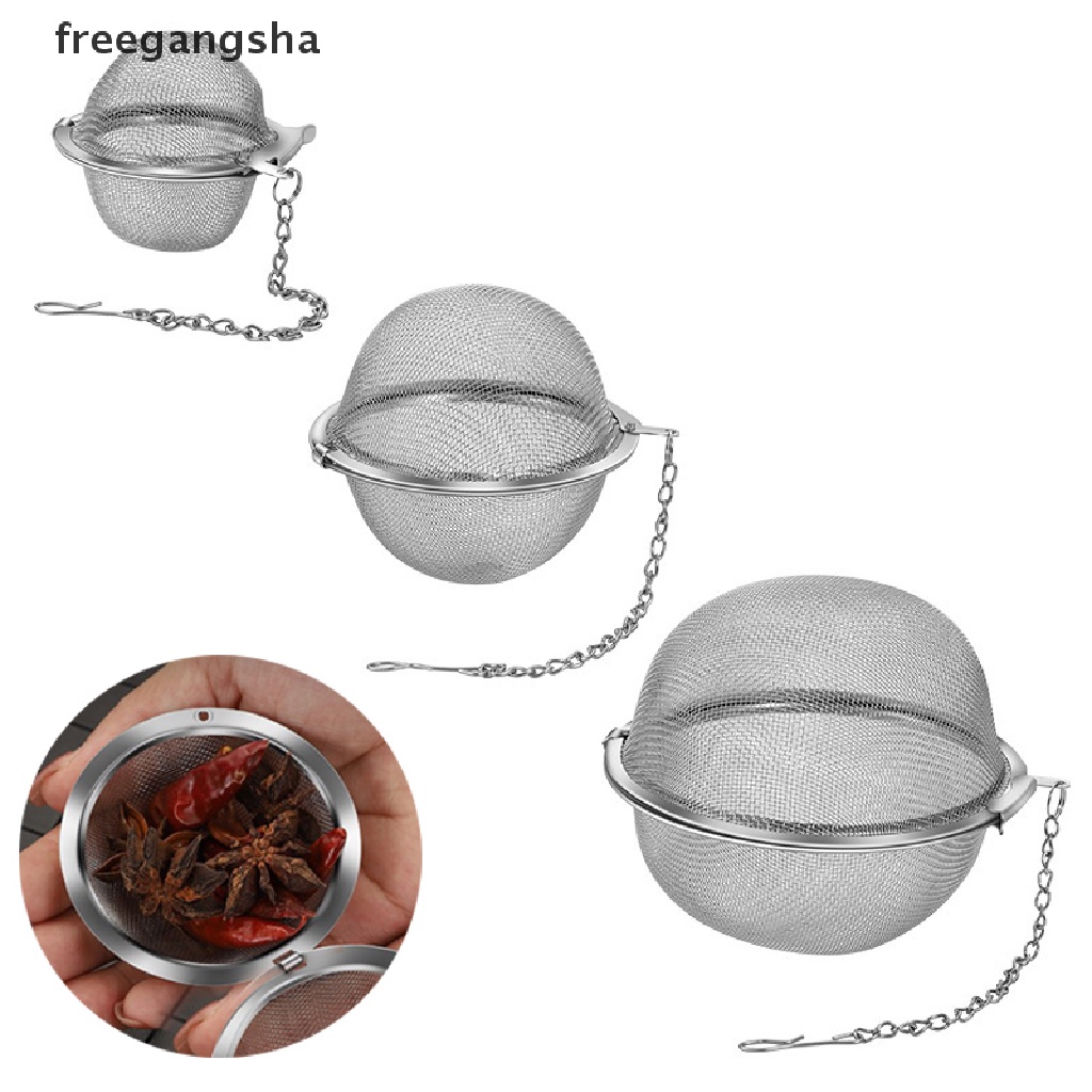 [FREG] Stainless Tea Infuser Sphere Locking Spice Tea Ball Strainer ...