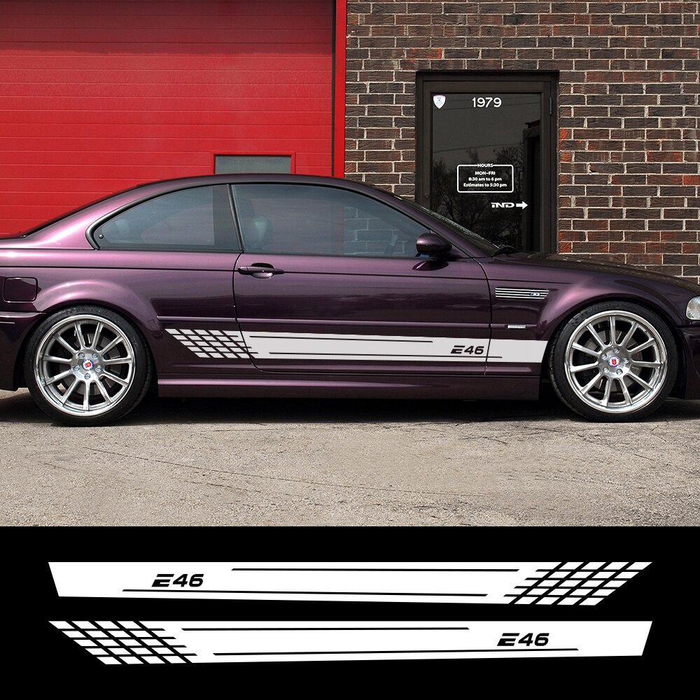 （In Stock）2PCS For BMW E46 3 Series Car Motorsports Decals Door Side ...