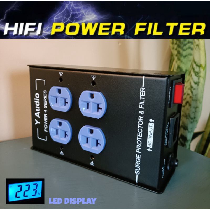 ปลั๊กกรองไฟ 4ช่อง 15A-20A ,Surge Protection, Filter | Shopee Thailand