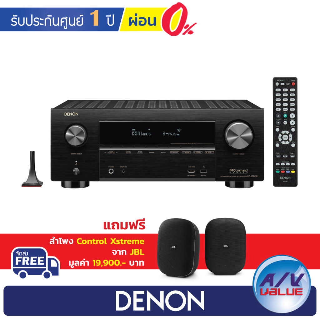 Denon AVR-X3600H 9.2ch 4K AV Receiver with 3D Audio and HEOS Built-in ...