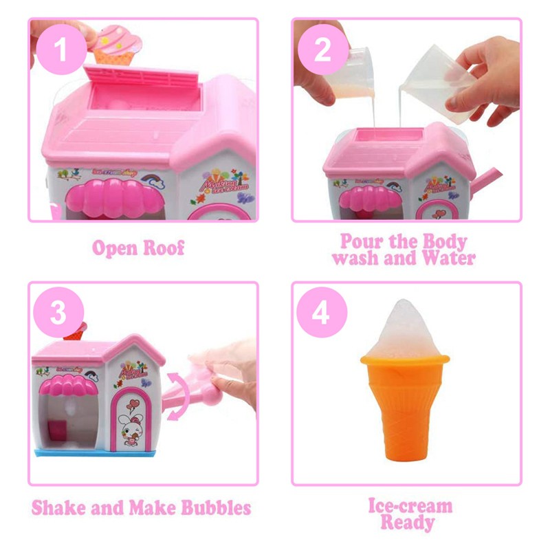 Kids Bathroom Foaming Ice Cream Bubble Machine Bathtub Toy Children ...