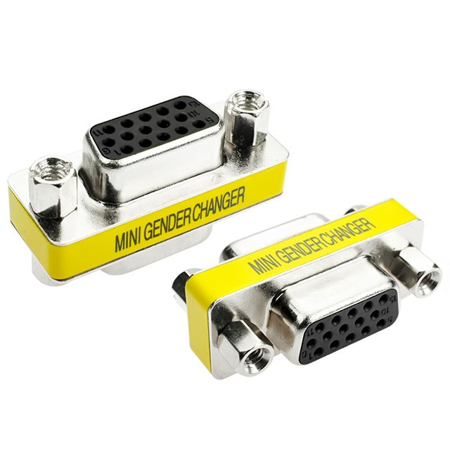 VGA HD15 Female to Female Mini Gender Changer Adapter (Intl ...