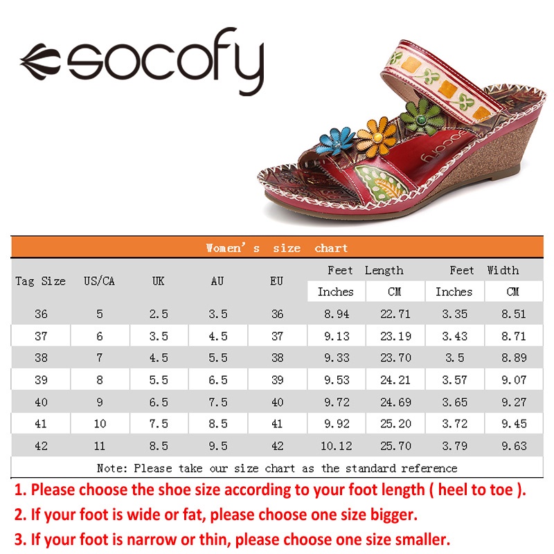 Ready Stock】 SOCOFY 2022 New Bohemia Slip on Slides Wedge Sandals ...