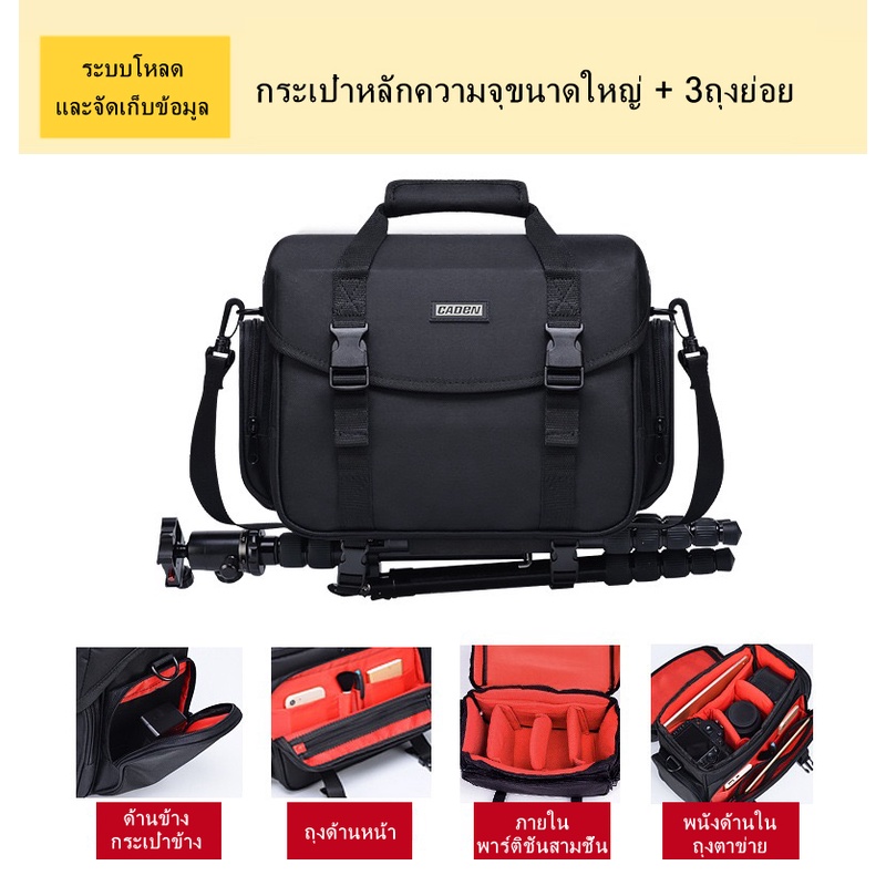 Caden New style รูปแบบใหม่ Camera Bag Caden D13 กระเป๋ากล้องขนาดใหญ่รูป ...