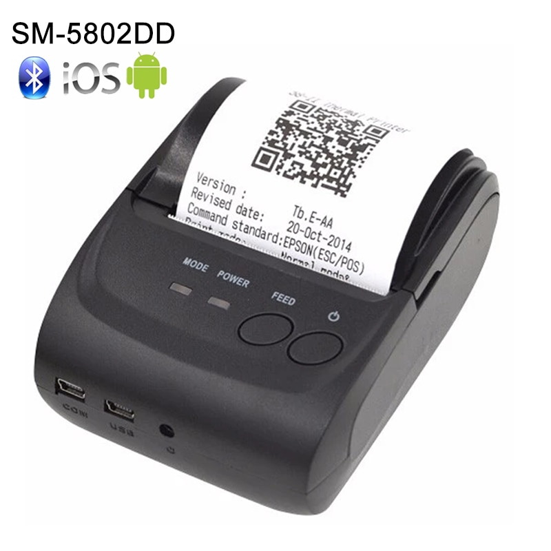 Free SDK Wireless Android Bluetooth Thermal Printer 58mm Mini Bluetooth Thermal Receipt Printer ...