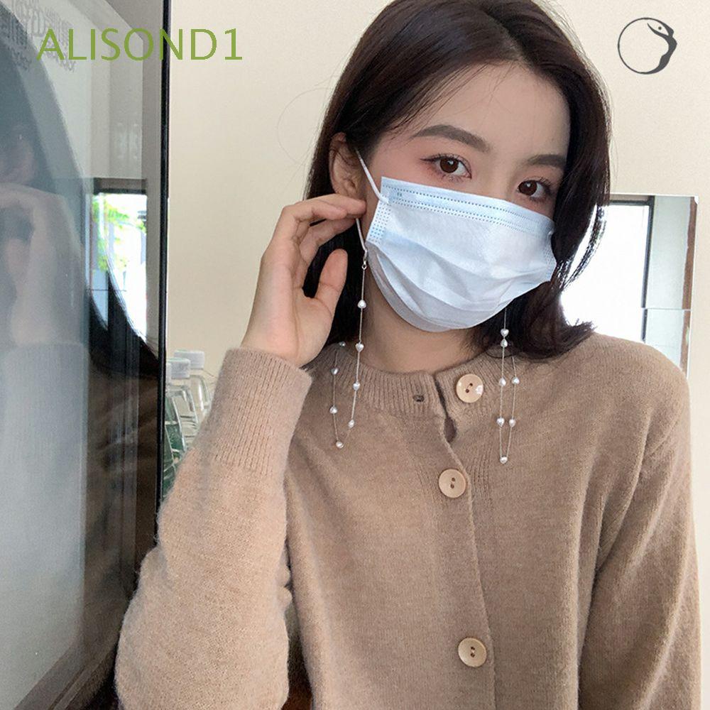 ALISOND1 Glasses Clips Face protectionNecklace Sunglasses Cords Pearl ...