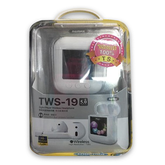 Remax TWS-19 TWS Bluetooth 5.0 TWS Earbuds จอLED พร้อมMP3ในตัว หูฟัง ...